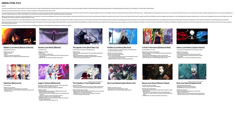cyoa: cyoa: Create Your Own Adventures!